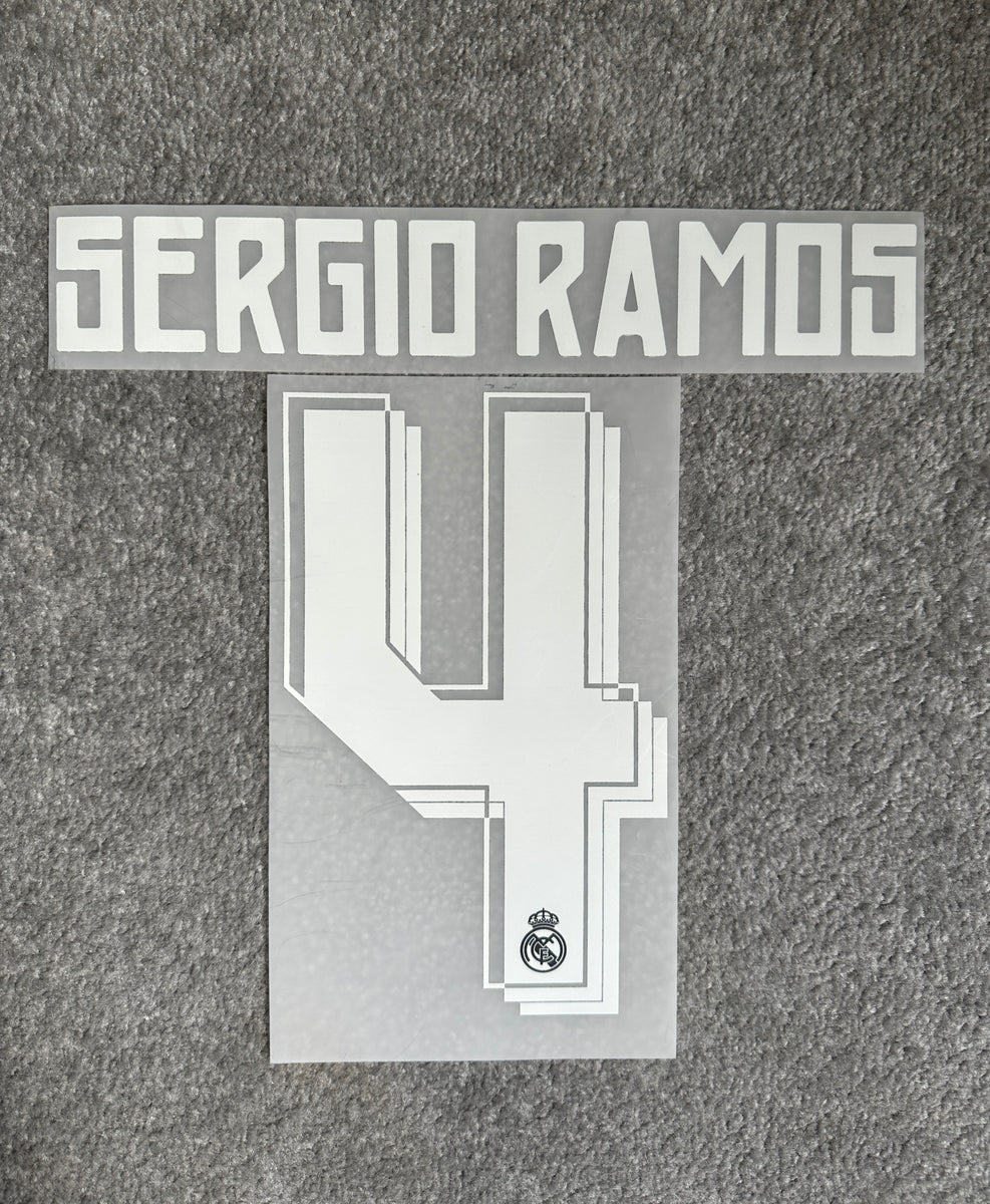 Real Madrid 2015/16 3rd Sergio Ramos Name Set – OJ's Football Shirt ...