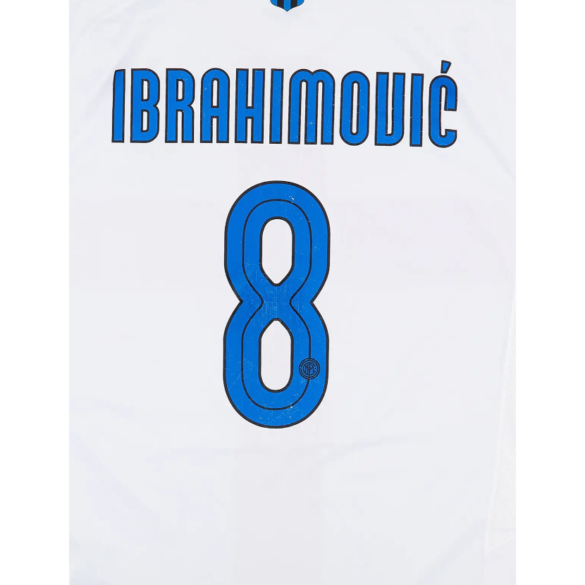 Inter Milan 2007/08 Ibrahimovic Away Name Set – OJ's Football Shirt ...